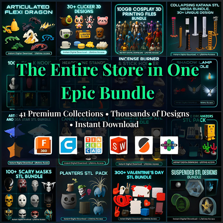 The Entire Store Bundle: 41 Premium 3D Print Collections